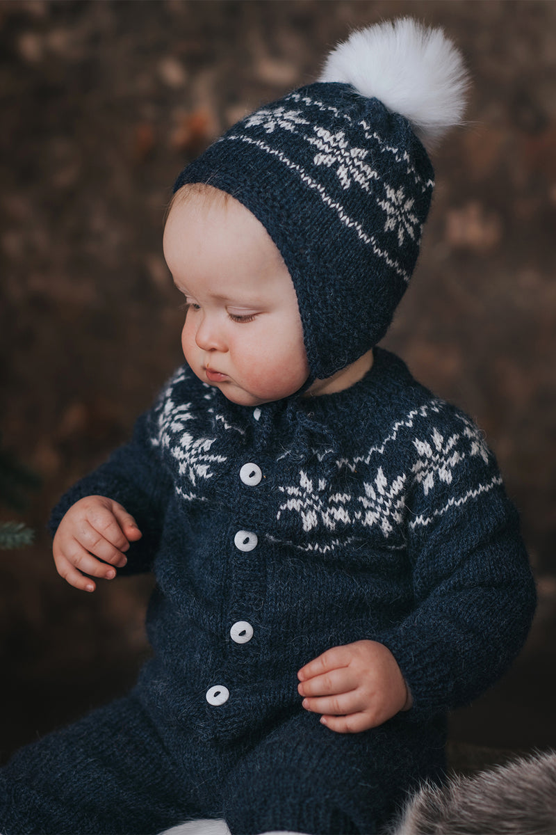 LILLE HJERTE OG STJERNELUE BABY -TYNN – TUSENOGENMASKE